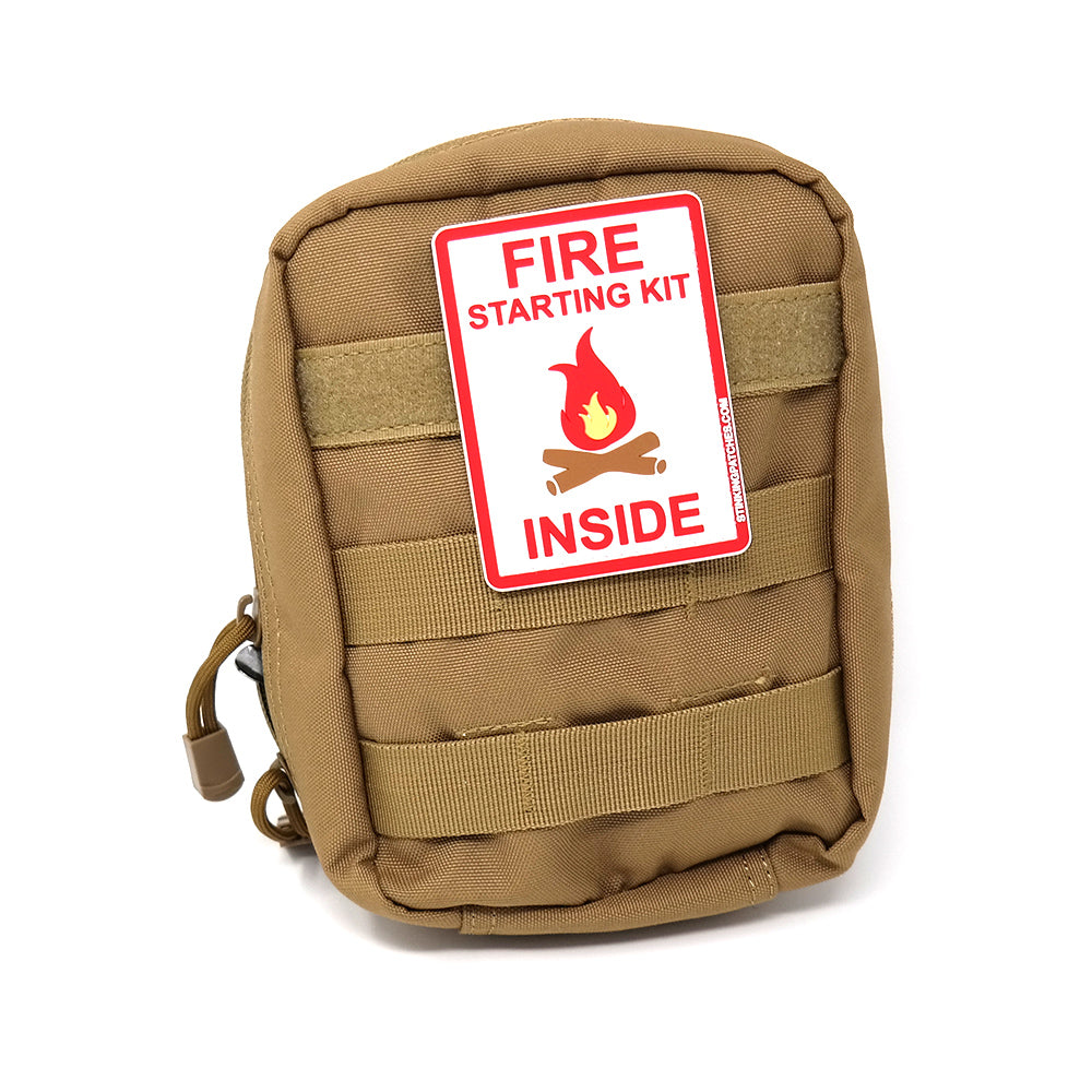 Fire Starting Kit Inside PVC Hook and Loop Tactical Patch – Stinking Patch Co.